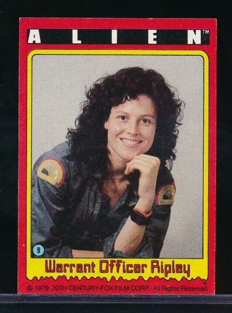 1979 TOPPS ALIEN Ellen Ripley Sigourney Weaver adjudant Ripley #9 EX+ ...