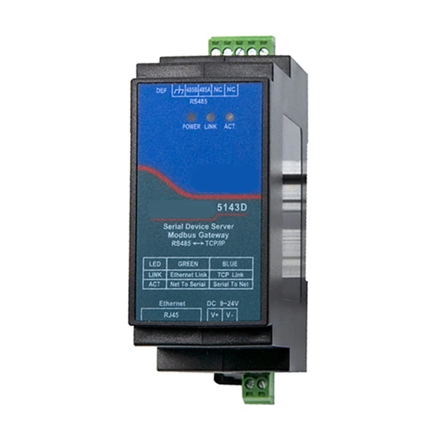 DIN-RAIL ZLAN5143D SERIAL Device Server Modbus Gateway RS485 From to ...