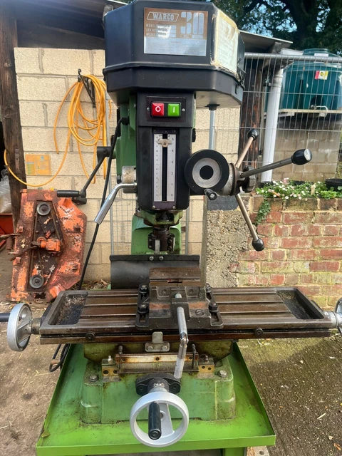 WARCO MAJOR MILL-DRILL 30 Vertical Milling Machine 12 Speed Drive - No ...