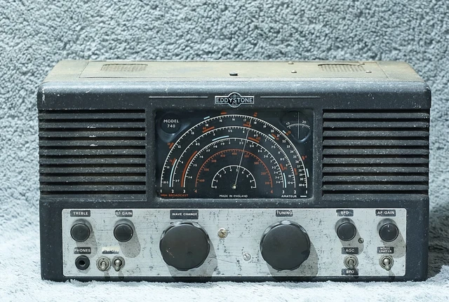 VINTAGE EDDYSTONE MODEL 740 HF RECEIVER VALVE RADIO HAM AMATEUR RADIO ...