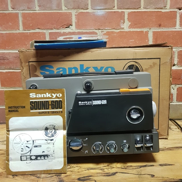 SANKYO SOUND 600, SUPER 8mm SOUND MOVIE PROJECTOR, needs new belt and ...
