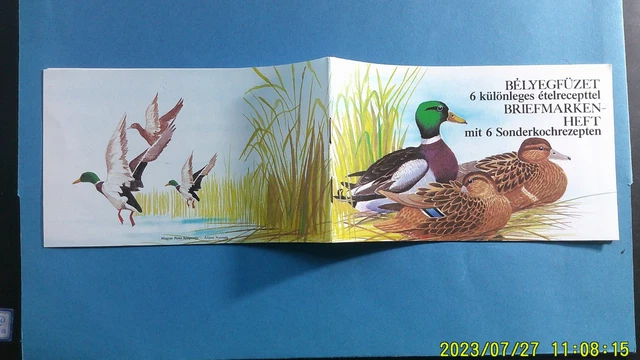 HUNGARY 1988 SPECIAL Booklet of DUCKS stamp sheets & Recipes MNH ...