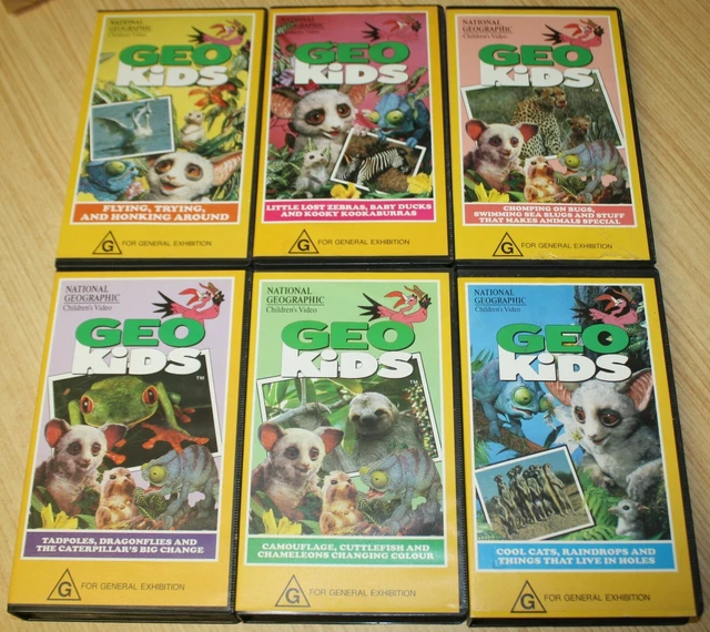 NATIONAL GEOGRAPHIC CHILDREN'S Video Geo Kids VHS x6 $39.99 - PicClick AU