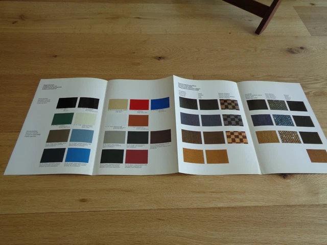 1982 PORSCHE 928, 928S S Color Chart Farbkarte (E F G I) Dealer ...