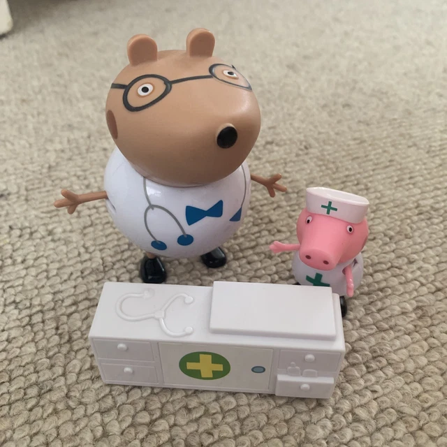 PEPPA PIG DOCTOR Brown Bear & Nurse Peppa Figures Playset £3.00 ...