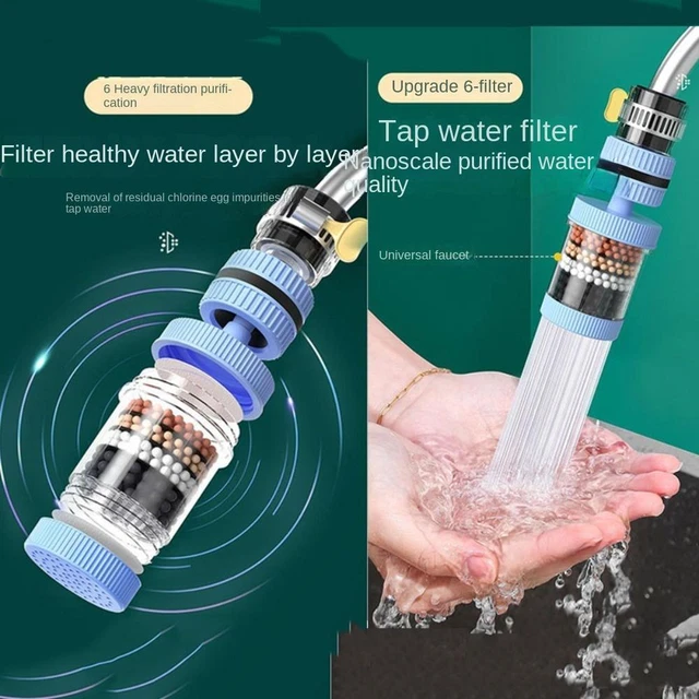 WATER SAVING WATER Purifier 6-Layers Purifier Tap Filter Kitchen Faucet ...