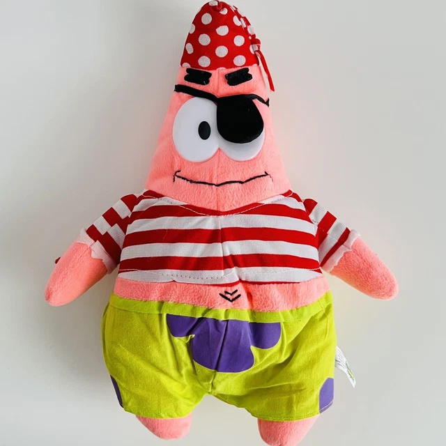VINTAGE SPONGEBOB SQUAREPANTS Patrick Star Pirate Plush Soft Toy ...