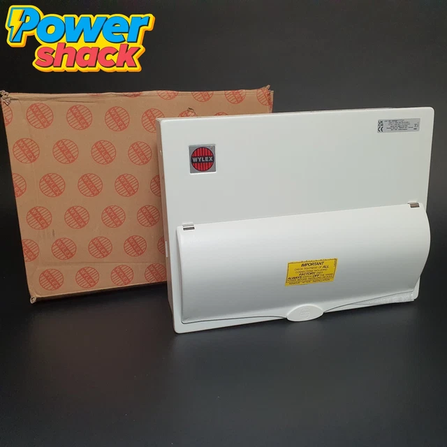 WYLEX WNM1772/1 METAL Clad 9 Way Split load Dual RCD Board Consumer ...