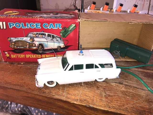 FORD CONSUL BATTERY operated M1 police car by marx boxed working £70.00 ...