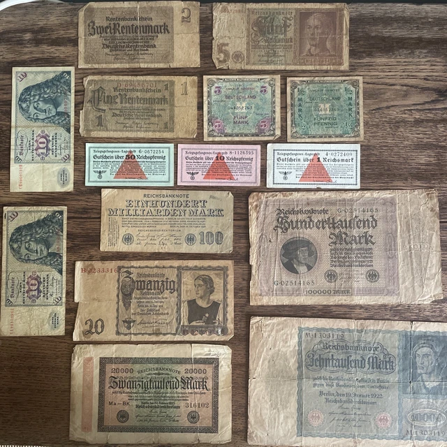 GERMAN WWII Notes Allied Military Paper Money Banknotes Currency ...