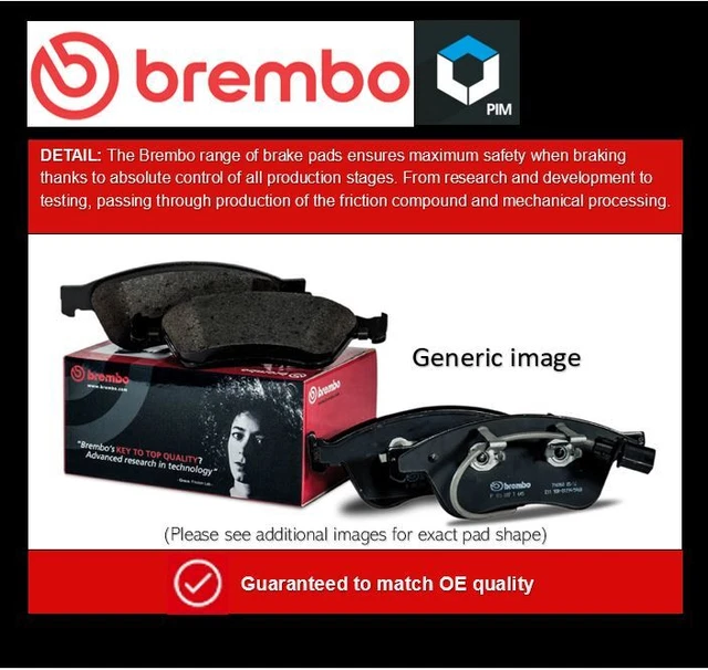 BRAKE PADS SET fits BMW ALPINA Rear Brembo 34216867175 34216870552 ...