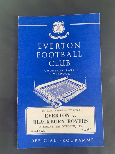 EVERTON V BLACKBURN Rovers 1964 £2.24 - PicClick UK