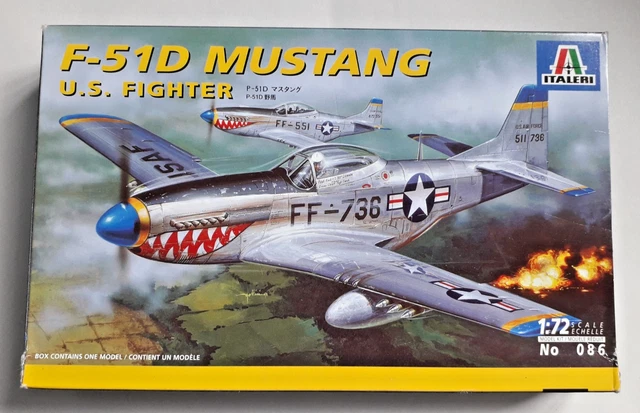 ITALERI F-51D MUSTANG 1/72 Model kit USAF/RAF/RNZAF decals £9.04 ...