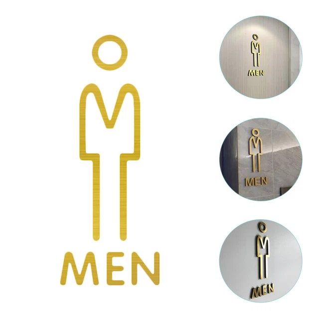 PLAQUE D'IDENTIFICATION DES Toilettes Salle Bain Wc Panneau Guidage ...