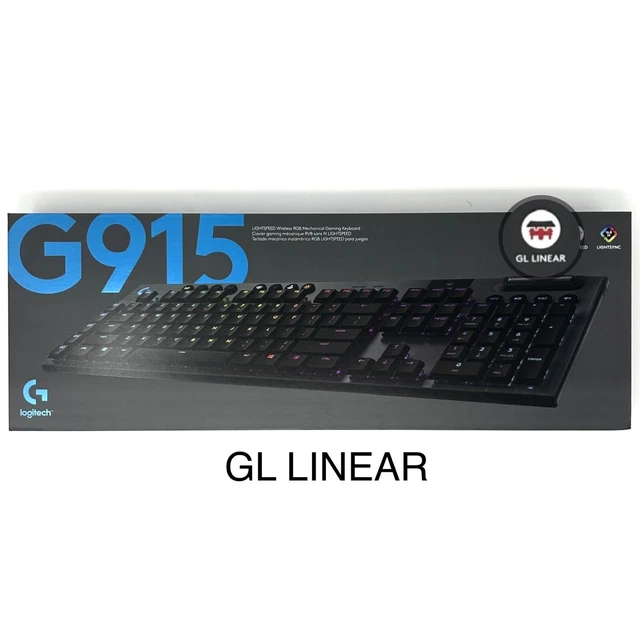 LOGITECH G915 FULL Sized Wireless Mechanical Gaming Keyboard GL Linear ...