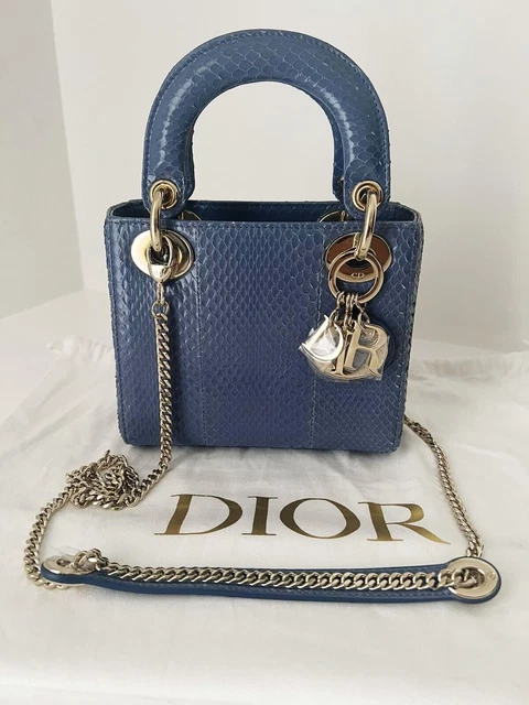 BORSA LADY DIOR Mini Python in Pelle Rara!!!! EUR 5.663,74 - PicClick IT