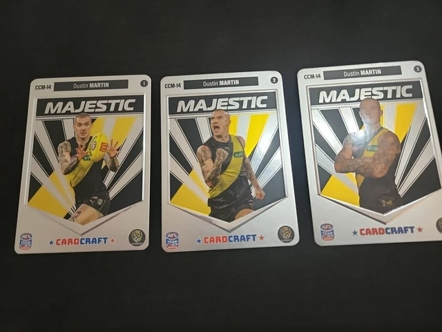 2024 AFL TEAMCOACH Card Craft Majestic Richmond Dustin Martin Set 1,2 ...