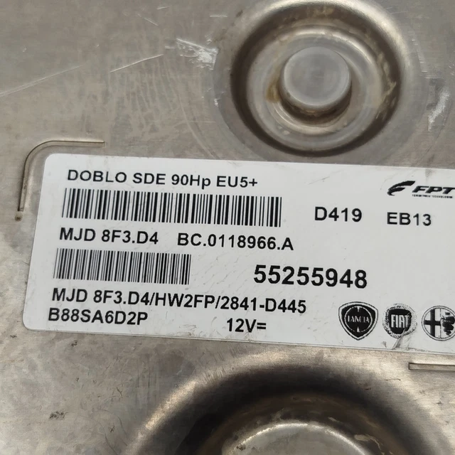 ENGINE CONTROL UNIT FIAT DOBLO Opel Combo 55255948 MJD8F3.D4 D419 £132. ...