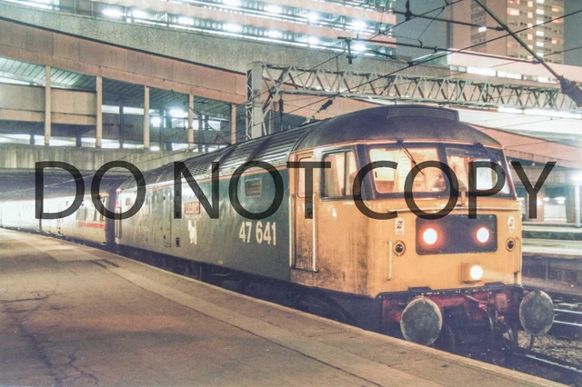 UK DIESEL TRAIN Railway Photograph Of Class 47 Loco 47641. Rm47-1893 £1 ...