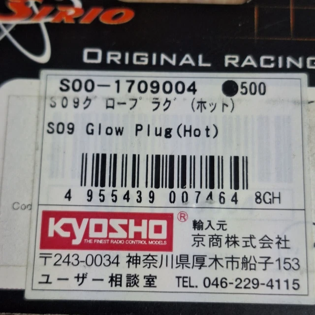 KYOSHO SIRIO S00-1709004, S09 Glow Plug Hot, 5 pieces, New £125.09 ...