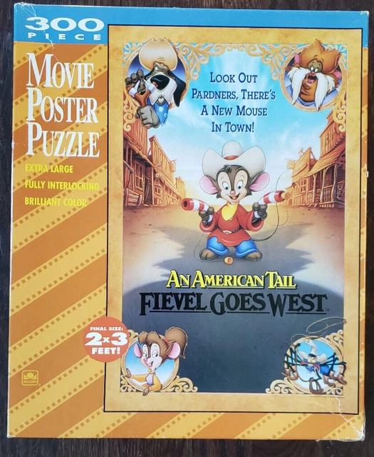 DISNEY AN AMERICAN Tail Fievel Goes West Movie Poster Puzzle 300 Pieces ...