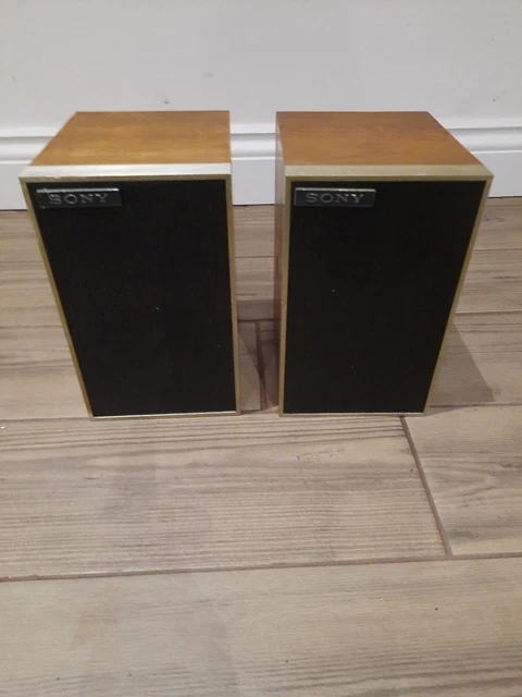 VINTAGE SONY SS 3005 Bookself Speakers Made By Hps Denmark Untested ...