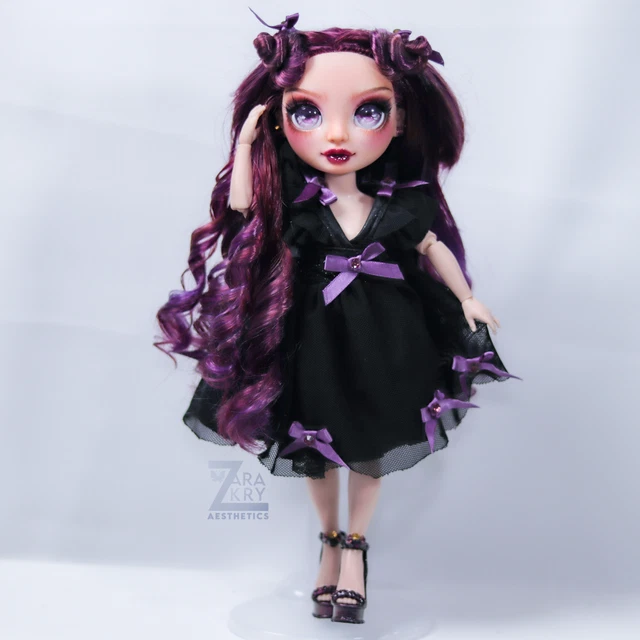RAINBOW HIGH CUSTOM doll OOAK dark purple theme full doll as shown ...