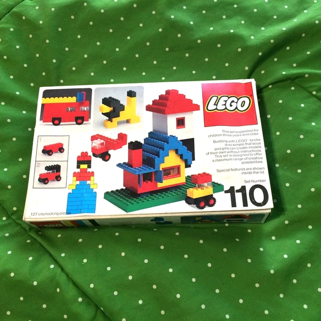 VINTAGE LEGO SET 110 circa 1976 with box and manual complete xlnt $39. ...