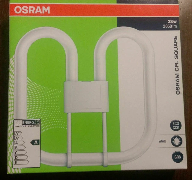 OSRAM 2D 28W 2 pin GR8 835 White Energy Saving SQUARE CFL £9.99 - PicClick UK