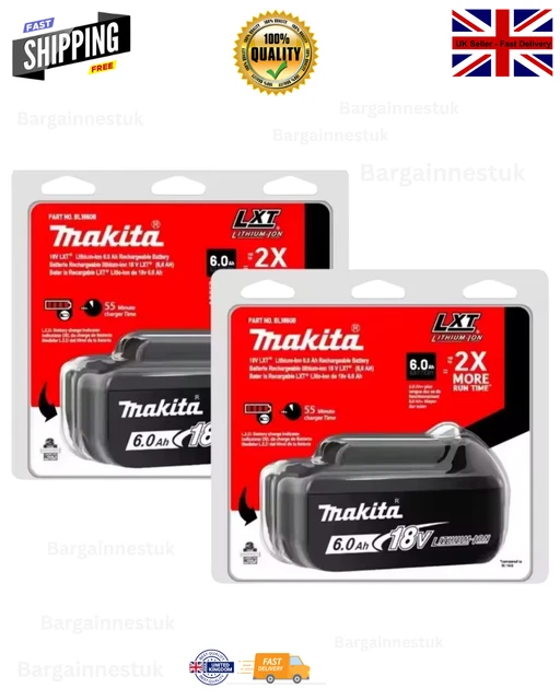 MAKITA 18V 6.0AH LXT Lithium Battery Replacement for BL1830B BL1840B ...