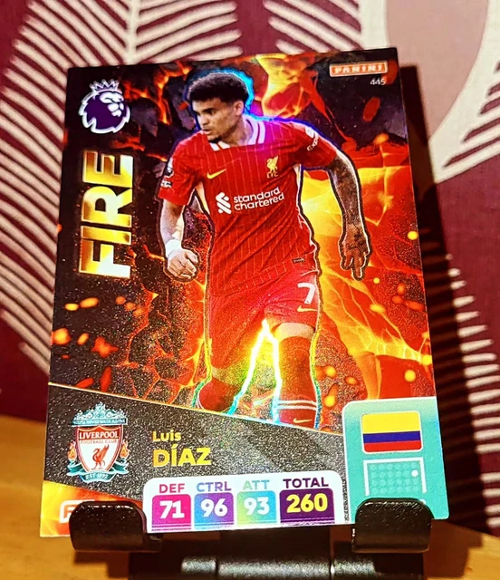 PANINI PREMIER LEAGUE 2025 Adrenalyn XL - Luis Diaz Liverpool Fire ...