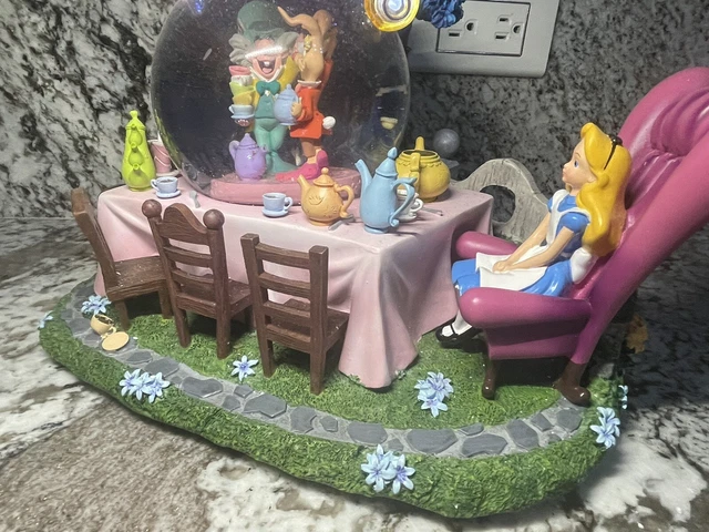 DISNEY ALICE IN Wonderland Tea Party Snow Globe "All In The Golden ...