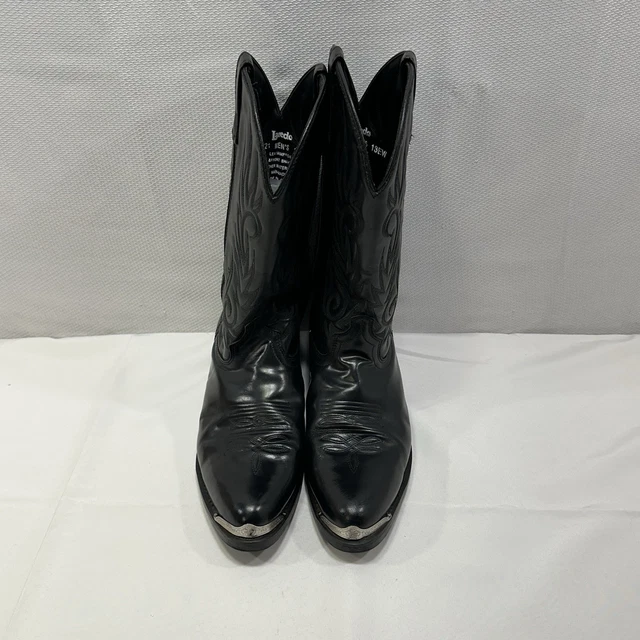 LAREDO MCCOMB Cowboy Black 12621 Western Leather Boots Men's 13 EW £89. ...