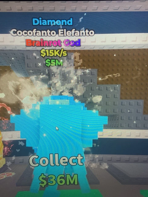 DIAMOND COCOFANTO ELEPHANTO Roblox steal a brainrot £2.30 - PicClick UK