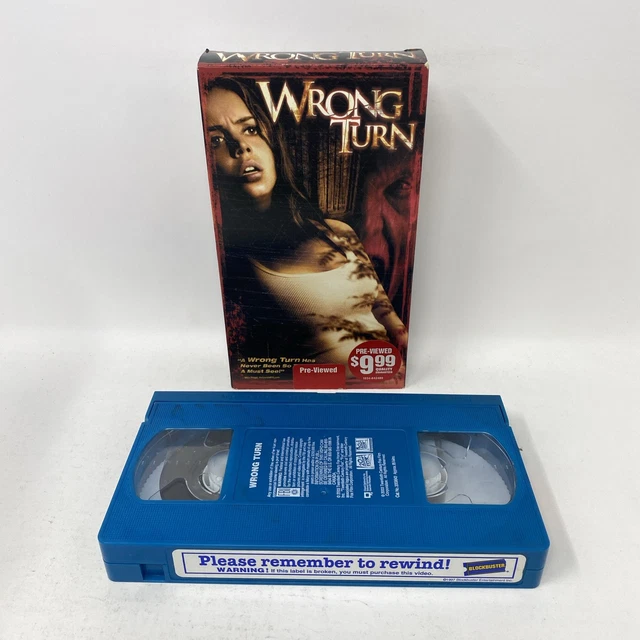WRONG TURN (VHS, 2003) Eliza Dushku Desmond Harrington Blue Cassette ...