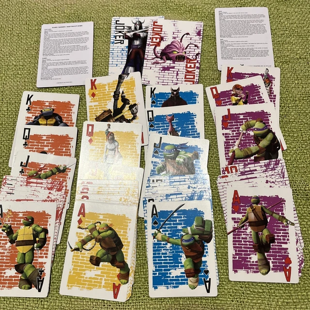 NINJA TURTLES JUMBO playing cards , complete , 2014 Nickelodeon $25.29 ...