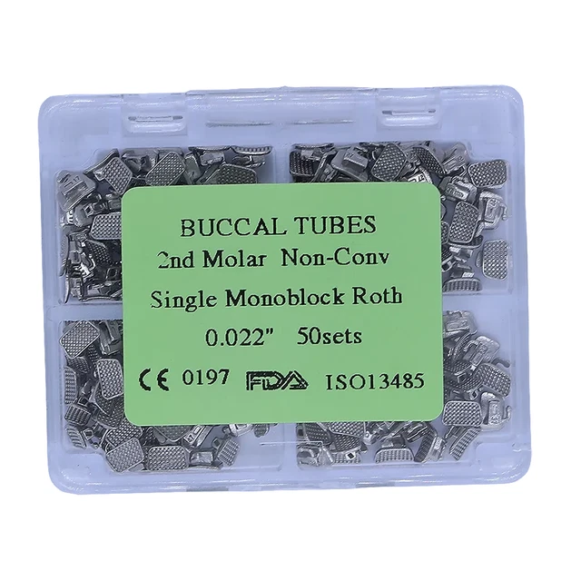 TUBE BUCCAL UNIQUE monobloc n-conv, orthodontique dentaire, 50 ...