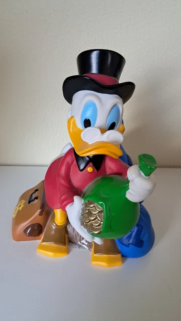 DAGOBERT DUCK SPARDOSE Disney Bullyland 80er Jahre sehr gut PVC Geldsack komplet EUR 20,00 ...