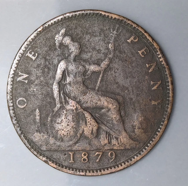 1879 GREAT BRITAIN UK Queen Victoria PENNY Coin (C2702) $4.80 - PicClick AU