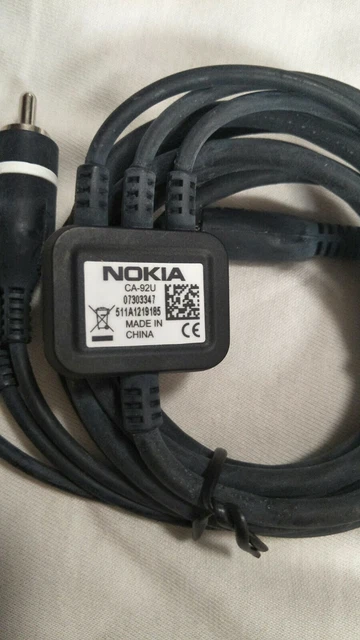 NOKIA AUDIO VIDEO TV out Cable 2.5mm CA-92U 3600s 6220c 6500c 5610XM ...
