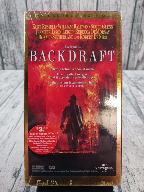 BACKDRAFT (VHS, 1991, Widescreen) Kurt Russell, Robert DeNiro - Brand ...