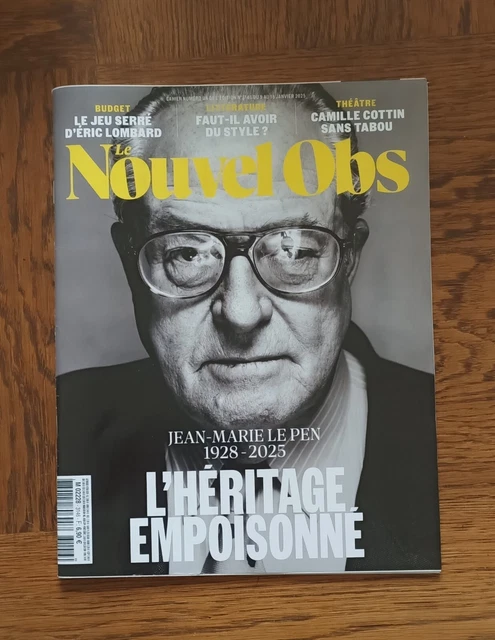 JEAN-MARIE LE PEN 1928-2025, L'héritage empoisonné, le Nouvel Obs 3146 ...
