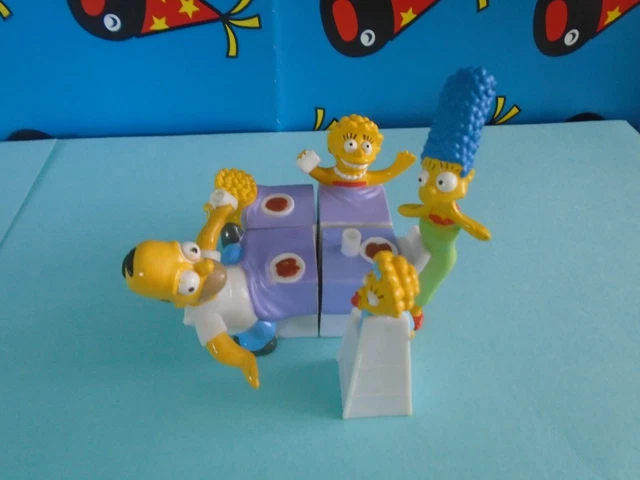 THE SIMPSONS FAMILY Small Figure Playset Restaurant Table Dinner Fox ...