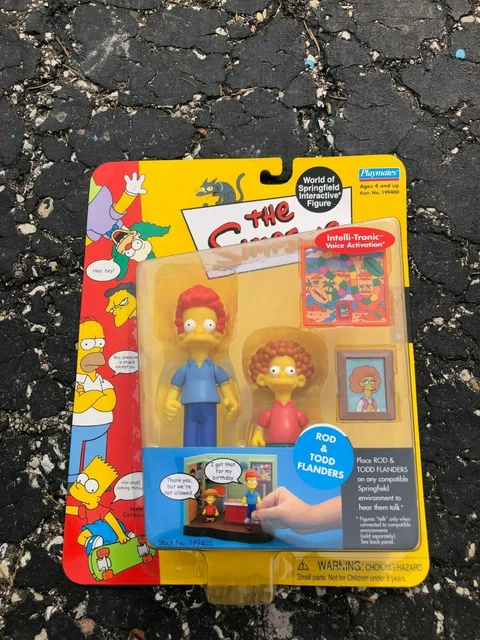 SERIES 9 - MIP Simpsons action figure PLAYMATES - ROD & TODD FLANDERS ...