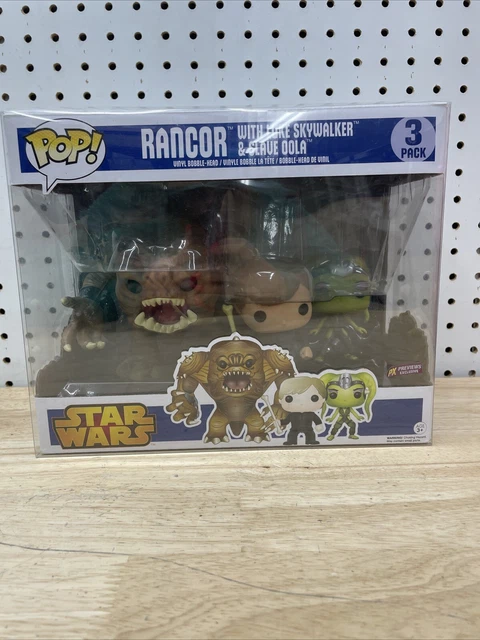 VAULTED FUNKO POP! Star Wars Rancor & Luke Skywalker & Slave Oola In ...
