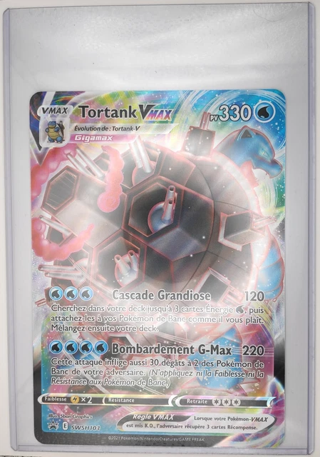 CARTE POKEMON TORTANK vmax JUMBO GÉANTE SWSH103 FR + TOPLOADER de ...