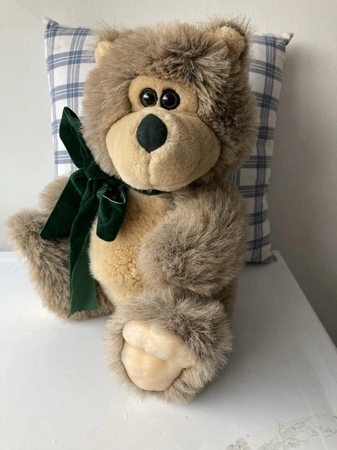 VINTAGE CUDDLY SOFT Toy Teddy Bear - Big Feet - approx 15” seated £8.00 ...