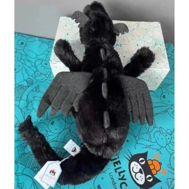 50CM JELLYCAT BLACK Sky Dragon ONYX Plush Toy Doll Plush tags+dust bag ...