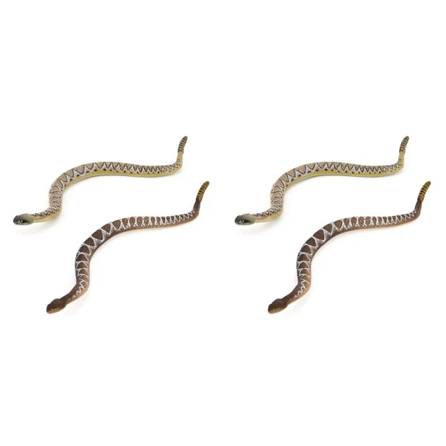 2 PACK SNAKE Toys for Kids Reptile Animal Model Mini Cartoon Statue £16 ...