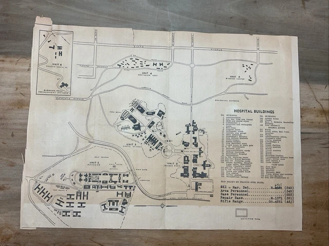 1940S USMC MILITARY Newspaper Cutout Map Of Camp Pendleton San Diego CA ...